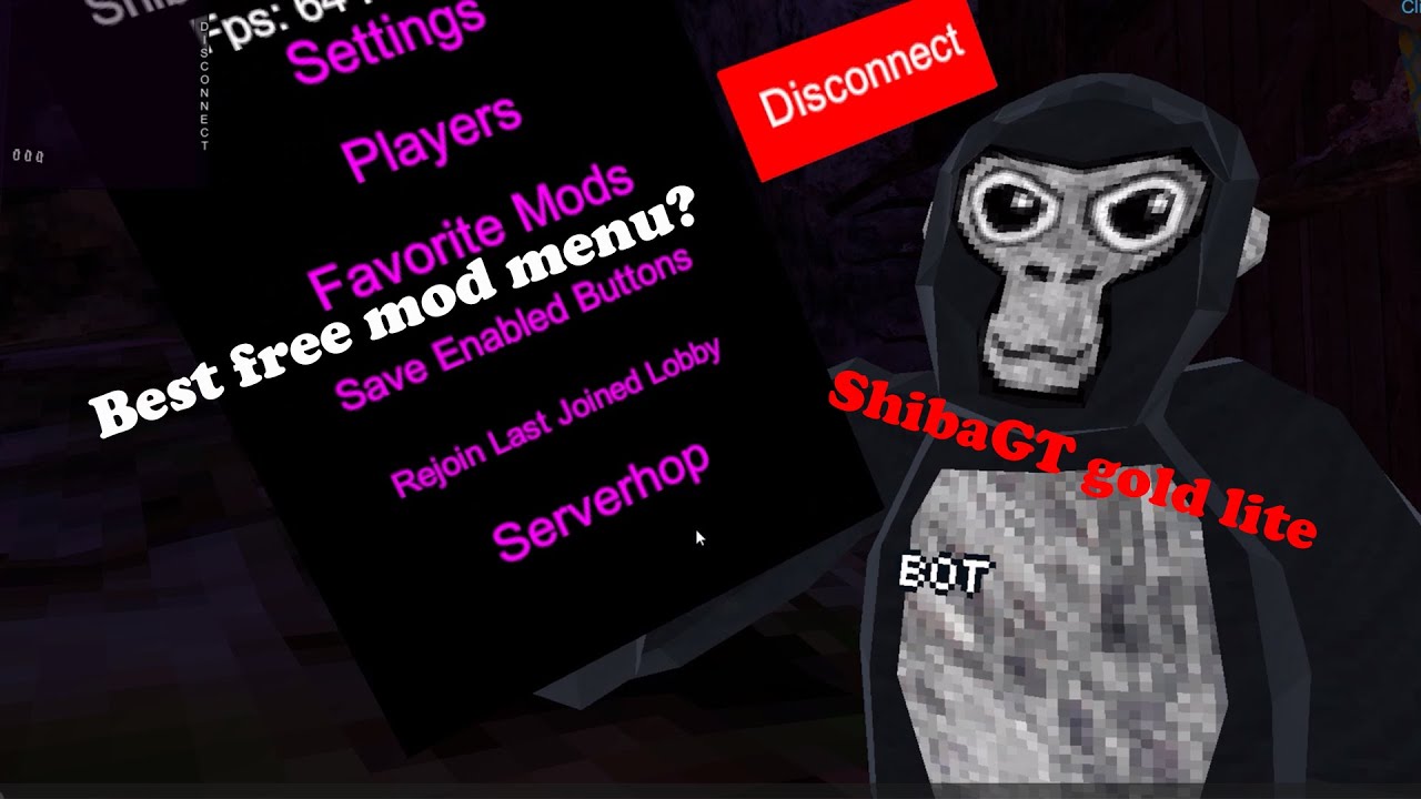 The best FREE mod menu in GORILLA TAG? (ShibaGT gold lite) - YouTube