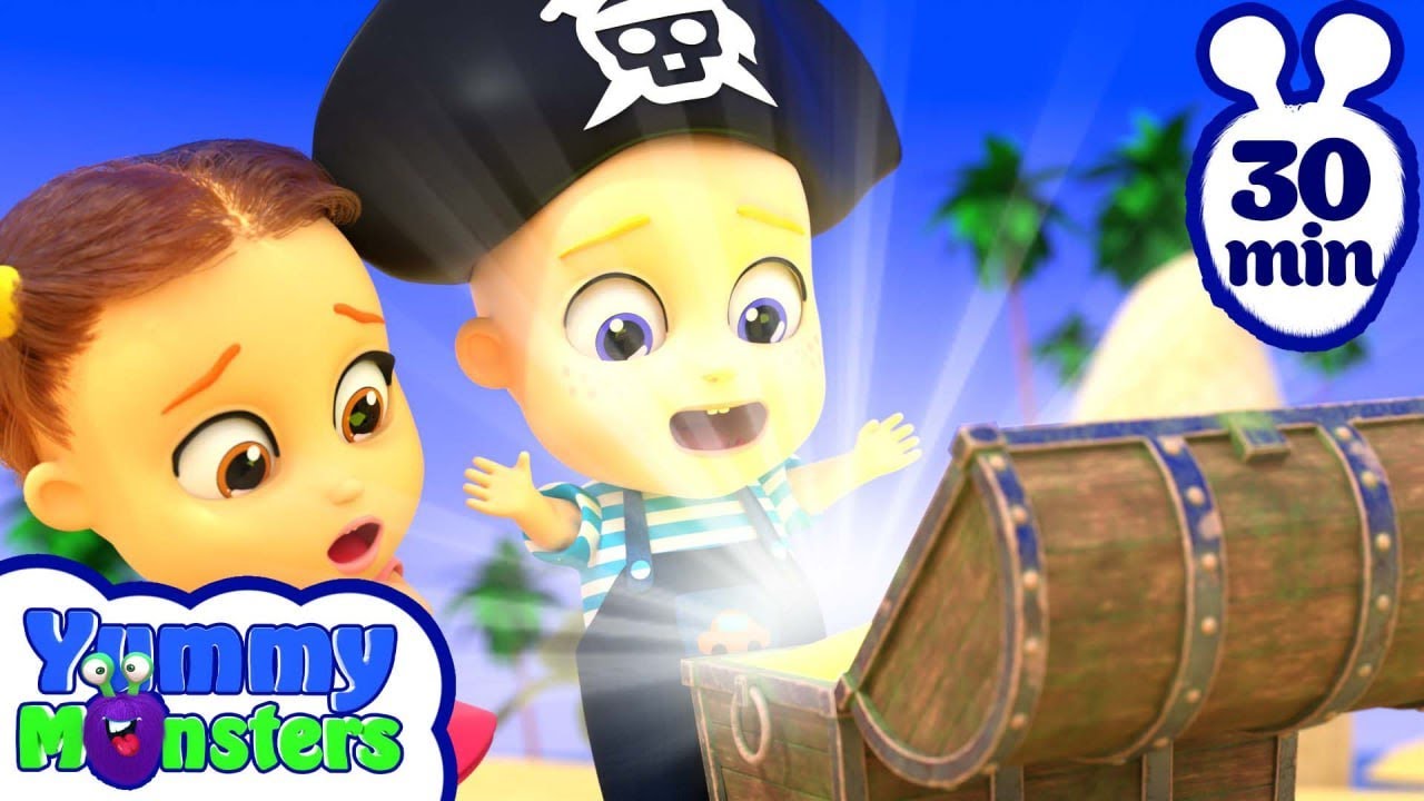 Pirate Treasure Song + More kids song Animal Time | 30 minutes ...