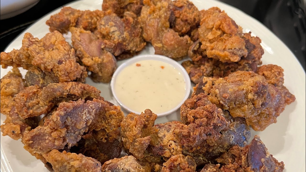 How To Cook Crispy Fried Chicken Gizzards and Liver. - YouTube