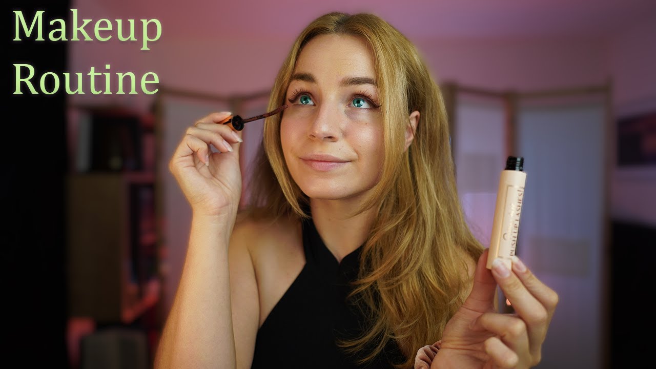 ASMR Doing My NATURAL Makeup Routine with tapping | CLOSE UP brush ...