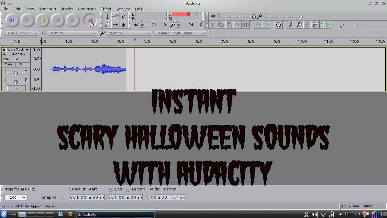 Make Instant Scary Halloween Sounds with Audacity - YouTube