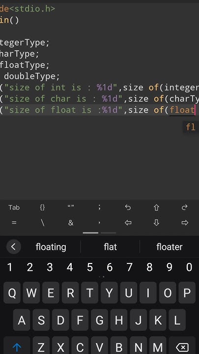 36.C Program to Find the Size of int, float, double and char #size #of #int #float #double #char ...