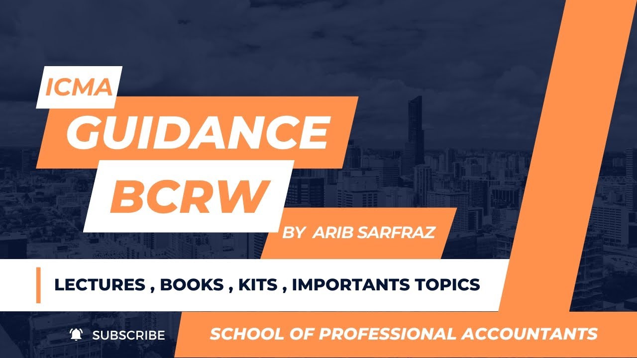 BCRW Guidance (ICMAP) - YouTube