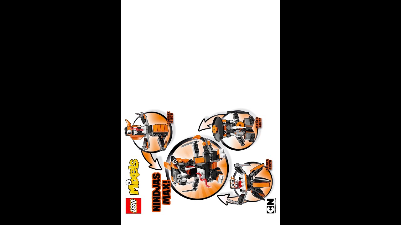 NINDJAS MAX Instructions LEGO MIXELS Series 9 Cobrax + Spinza + Mysto ...