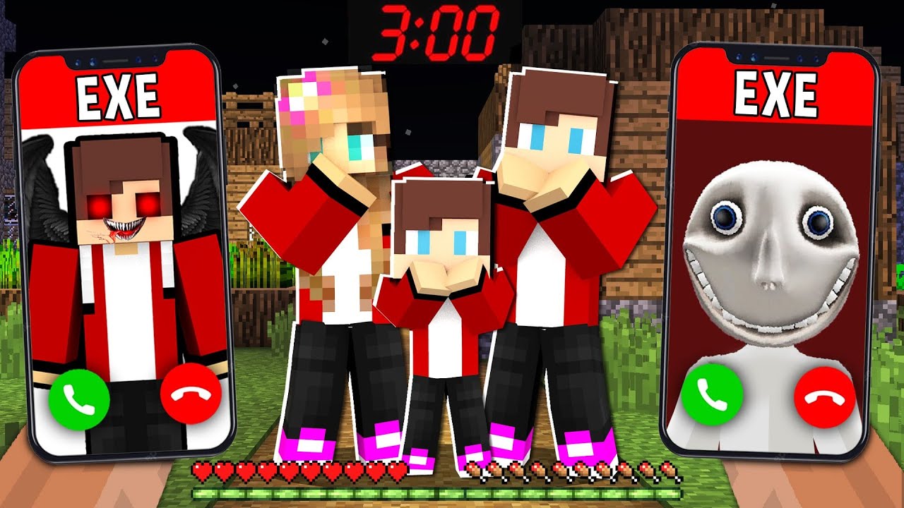 DON'T CALL TO Maizen.EXE and The man AT 3:00 AM - Minecraft gameplay ...