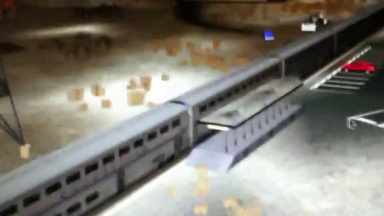 Trainz Amtrak Train With Superliner Cars Pulls Into The Sta - YouTube