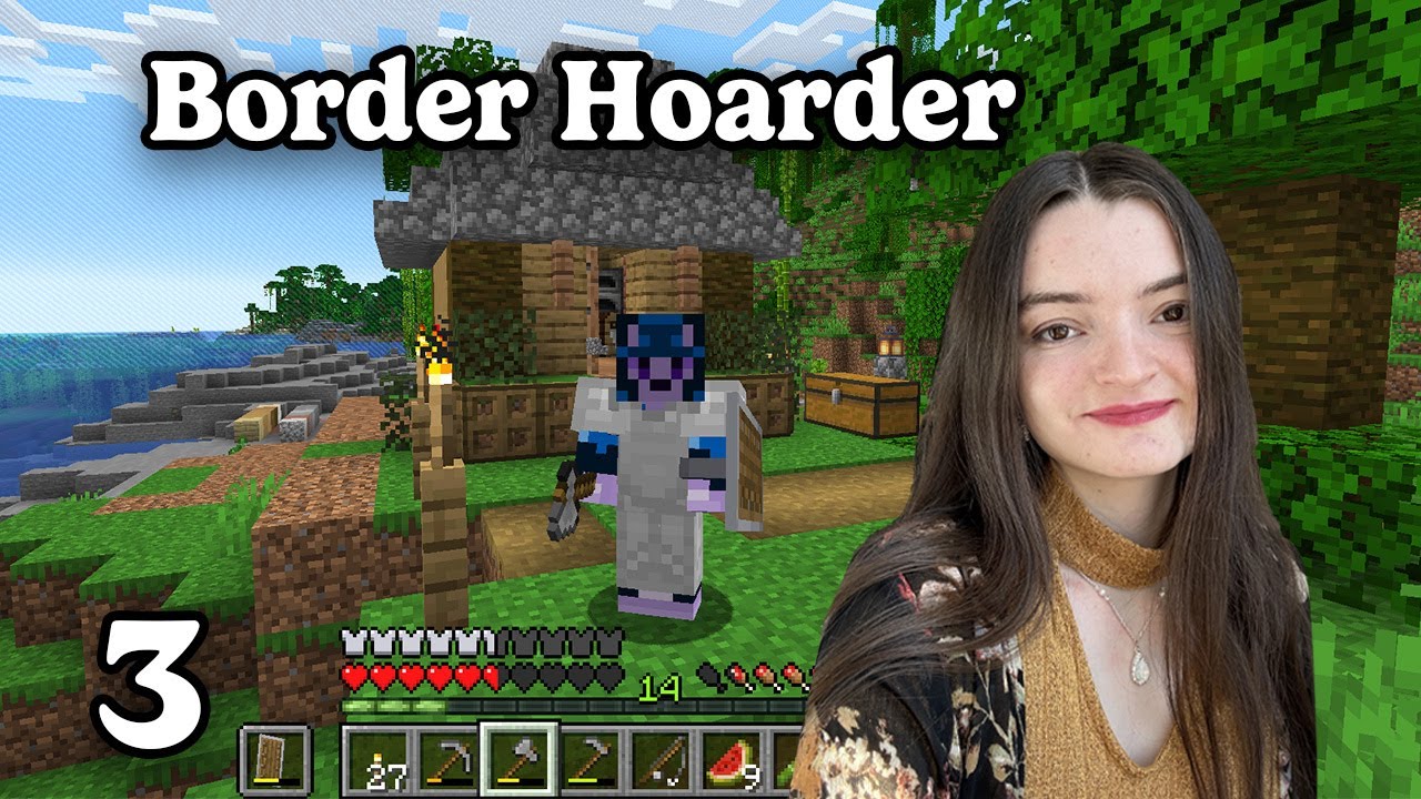 Collecting new items and building a cozy home! Minecraft Border Hoarder ...
