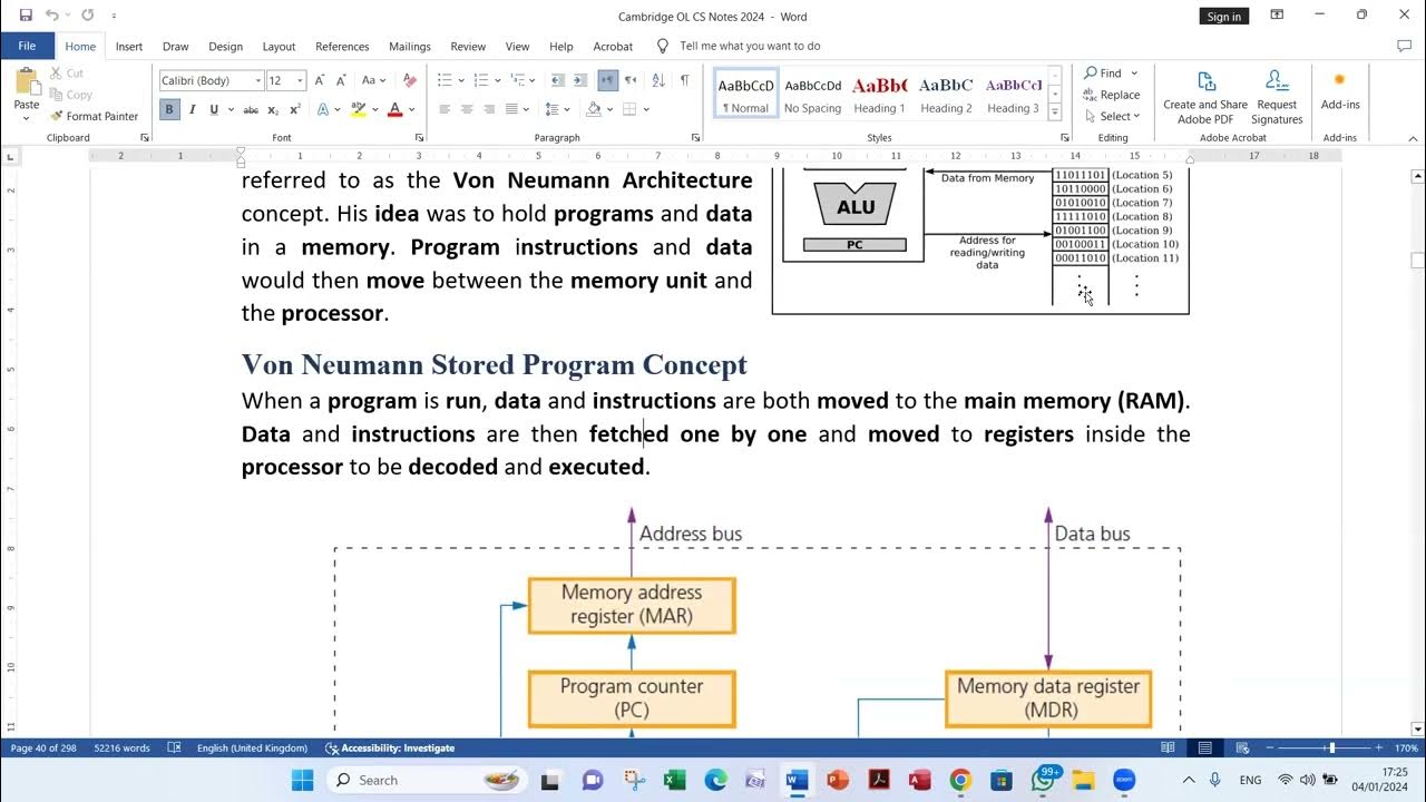 Cambridge Computer Science Chapter 3 Hardware Part 1 Computer Architecture - YouTube