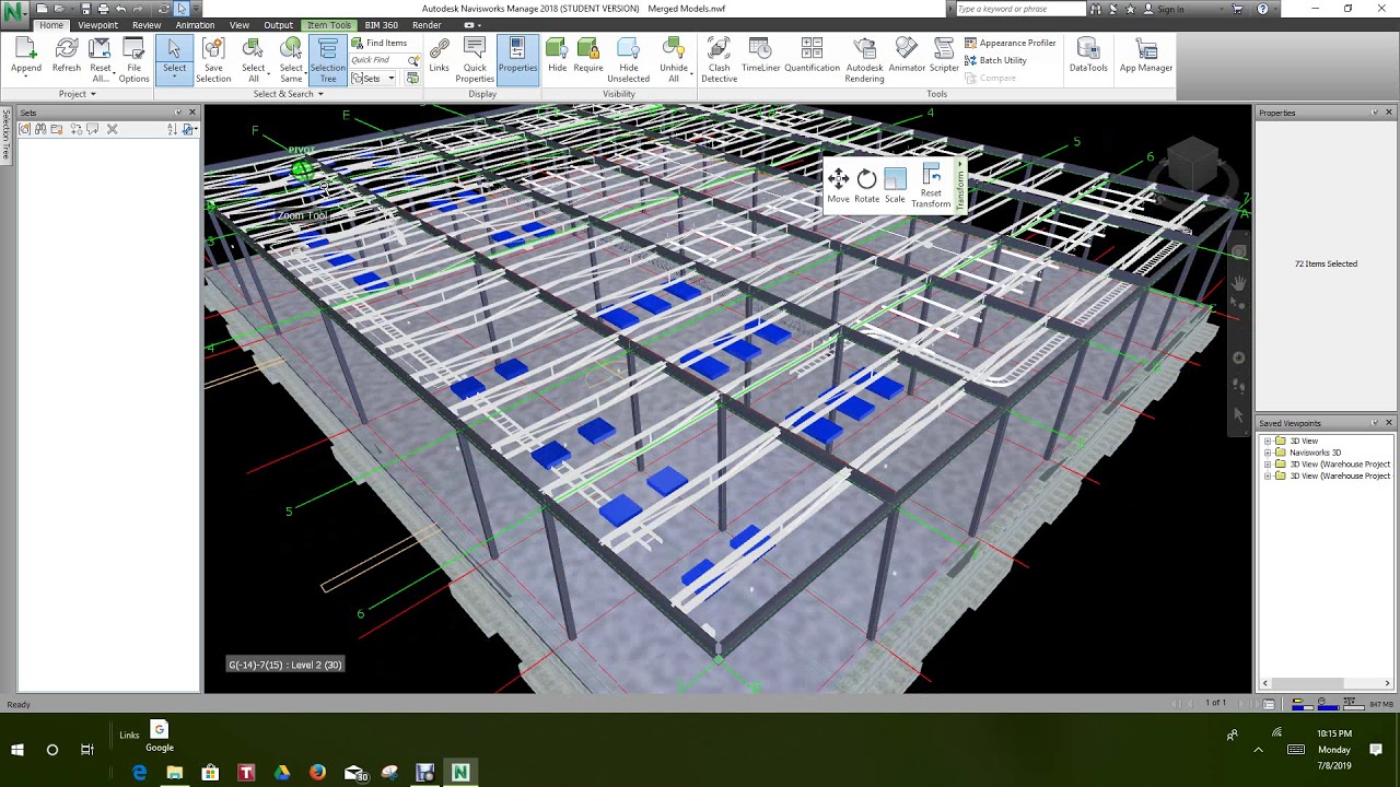 Navisworks Turn on Off and Transform objects in a Scene - YouTube