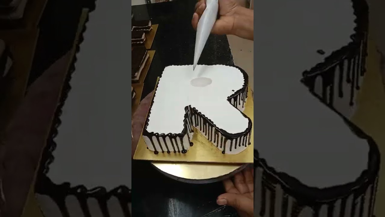 How To make alphabet #R cake decoration ideas - YouTube
