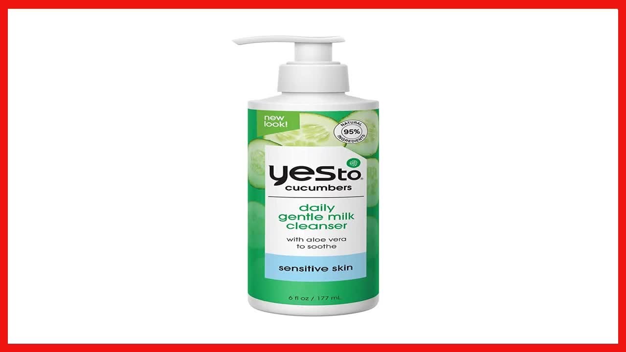 Yes To Cucumbers Daily Gentle Milk Cleanser, Soothing Face Wash That ...