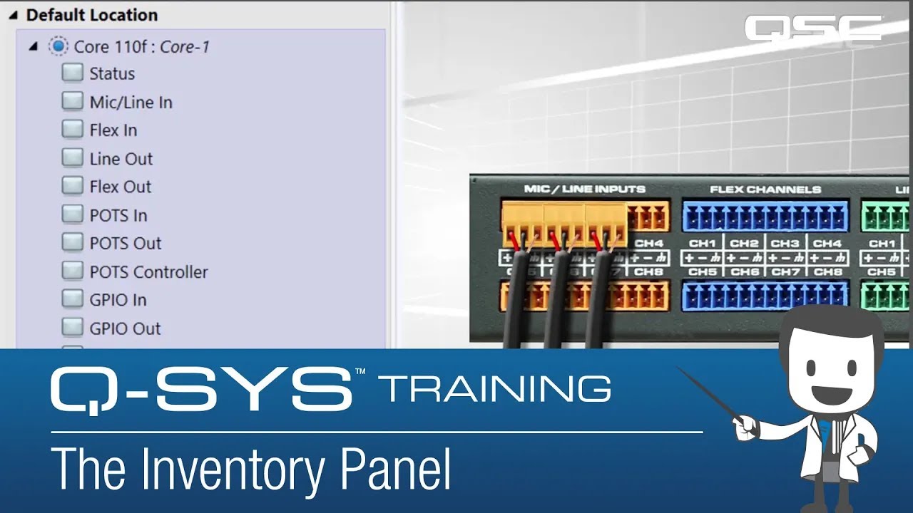Q-SYS: Software Overview - Part B (The Inventory Panel) - YouTube