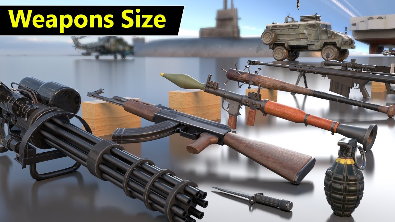 Size Comparison : weapons - YouTube