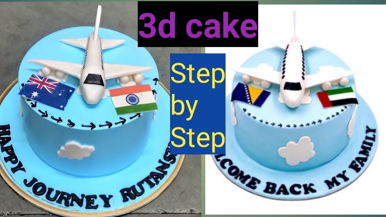 How Make To Journey ️ Cake | Airplane ️️ Cake Design | Easy Cake ...