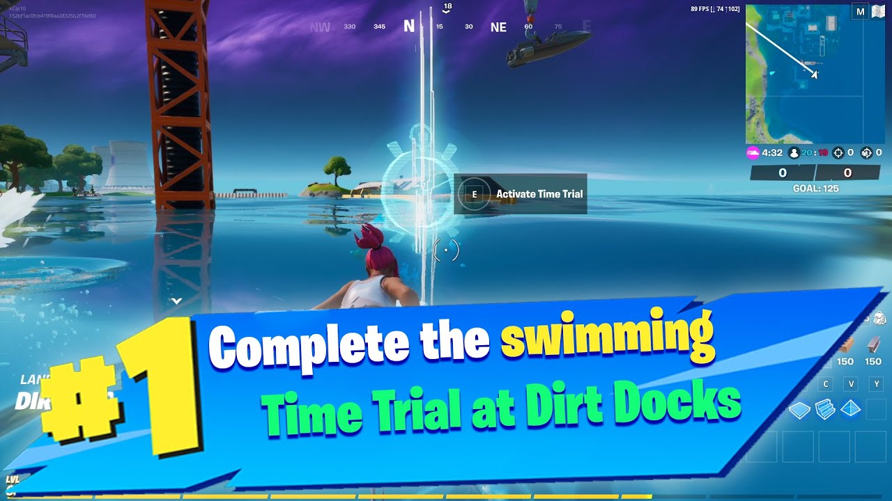 Complete the swimming Time Trial at Dirt Docks - Fortnite Chapter 2 ...