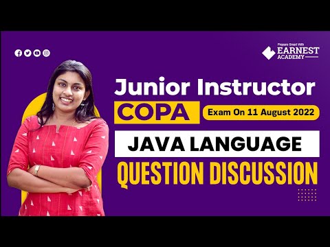 JUNIOR INSTRUCTOR COPA | EXAM DATE OUT | JAVA LANGUAGE | IMPORTANT QUESTIONS DISCUSSION |KERALA ...