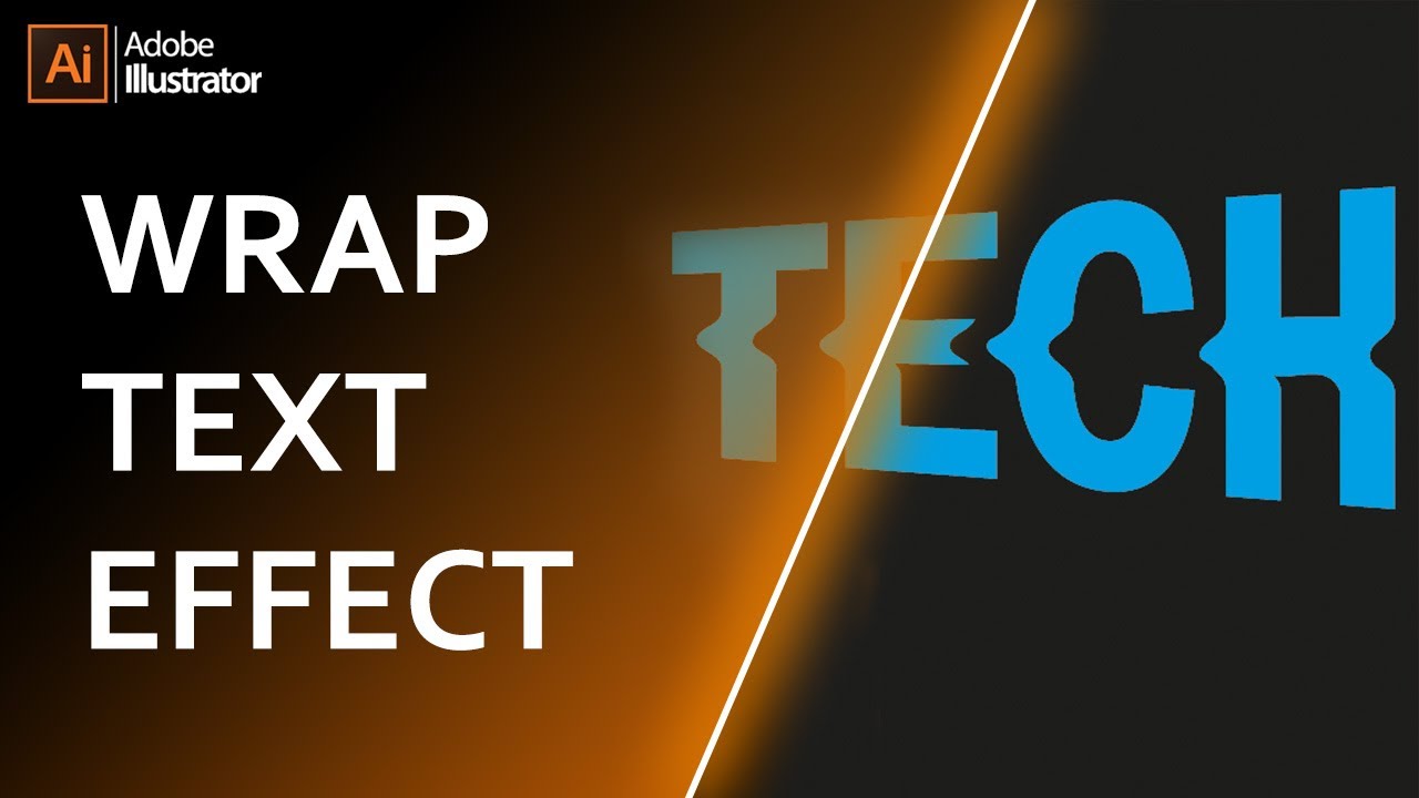 Wrap Text Effect In Illustrator | Text Effect | Illustrator Tutorial ...
