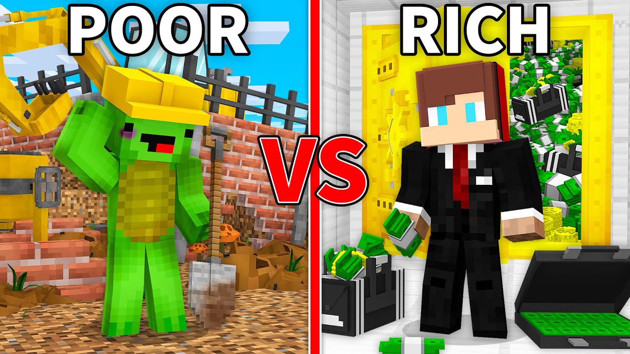 Mikey Poor Worker vs JJ Rich Worker in Minecraft (Maizen) - YouTube