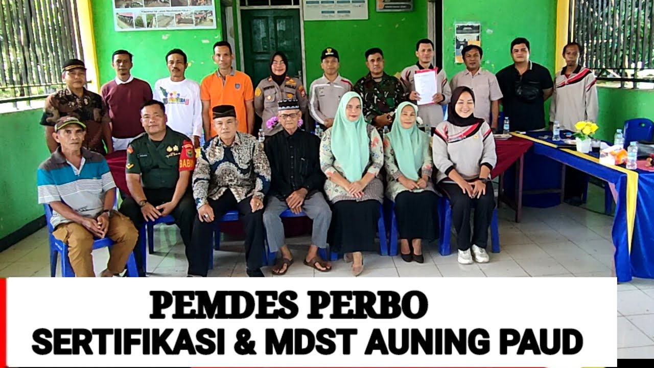 DESA PERBO, SERTIFIKASI DAN MDST BANGUNAN AUNING PAUD - YouTube