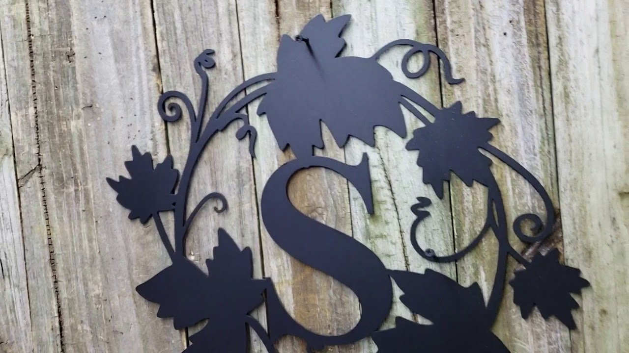 Leaf round monogram metal art www.advancedmetalart.com - YouTube
