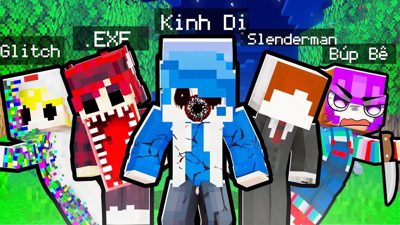 10 Người Bạn KINH DỊ Trên 1 Block Trong Minecraft - YouTube