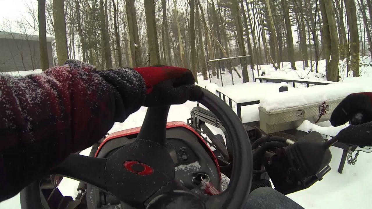 2003 25hp Simplicity Legacy clearing snow with front end loader 6' snow ...