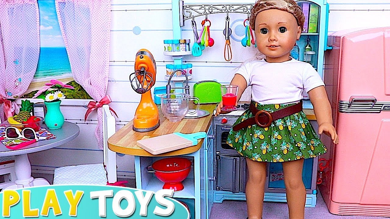 Baby Doll cooking pasta from play dough! Play Toys kitchen crafts for ...
