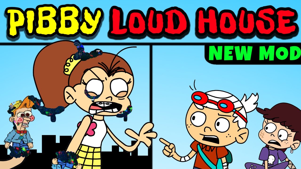 Friday Night Funkin' Pibby The Loud House Glitch | Lincoln Loud, Luan Corrupted (FNF/Pibby/New ...