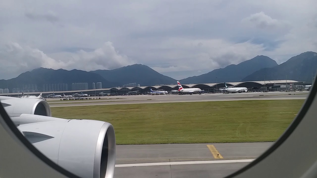[SQ]Singapore airlines Airbus A380-800 (9V-SKZ) @ SQ856 lands at Hong ...
