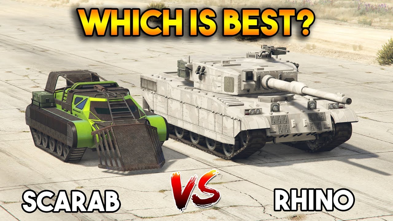 GTA 5 ONLINE : SCARAB vs RHINO (WHICH IS BEST?) - YouTube