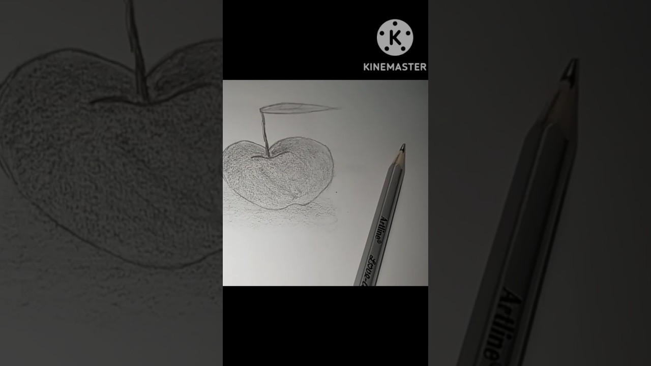 3D Apple draw trick 5🔥 ️ #viral #3d #drawing - YouTube
