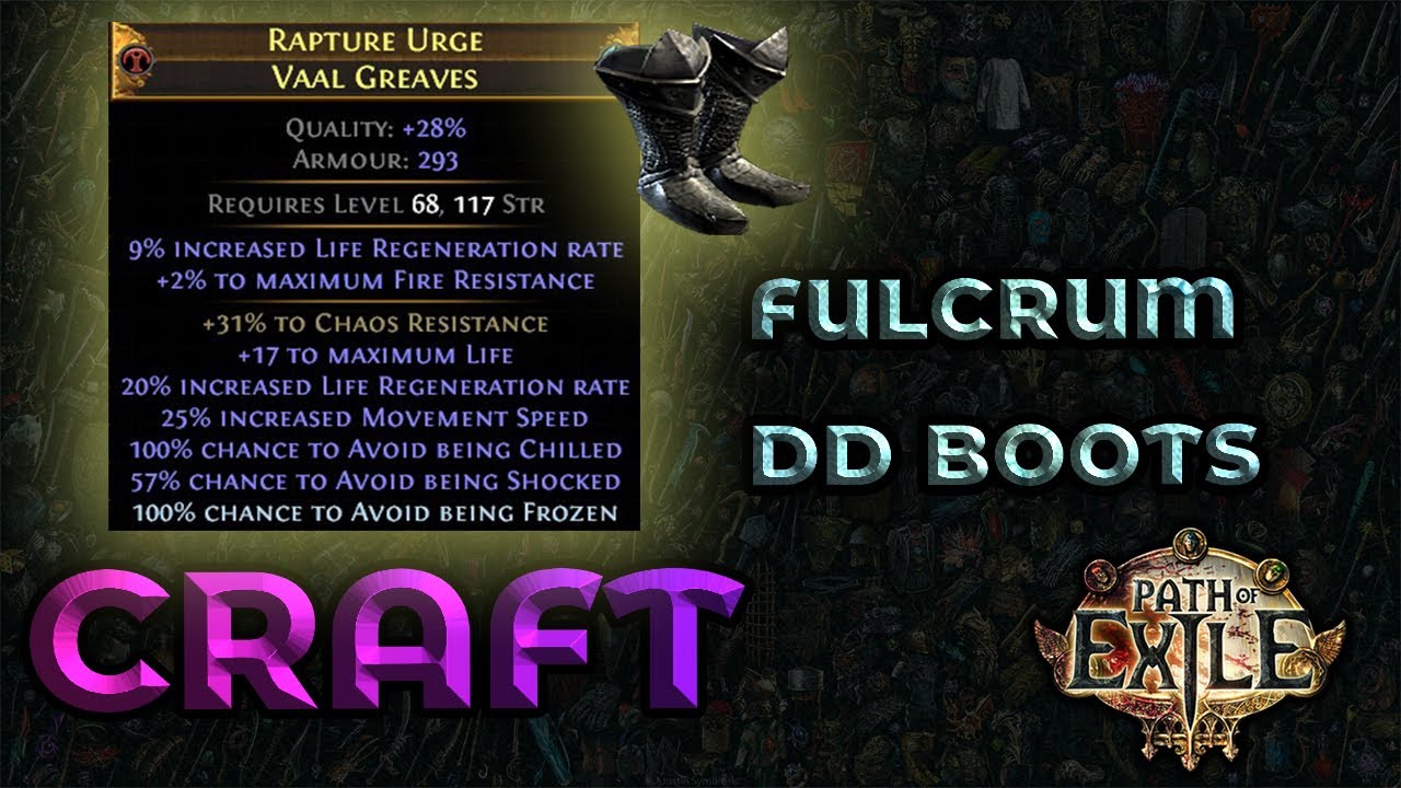Fulcrum Chieftain Boots Craft - Path Of Exile - Aşırı Karlı! (Poe Item Craftlama) - YouTube