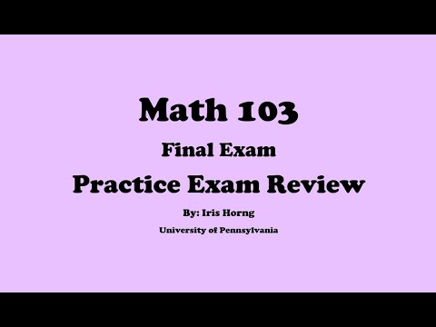 MATH 103 Practice Exam Review - YouTube