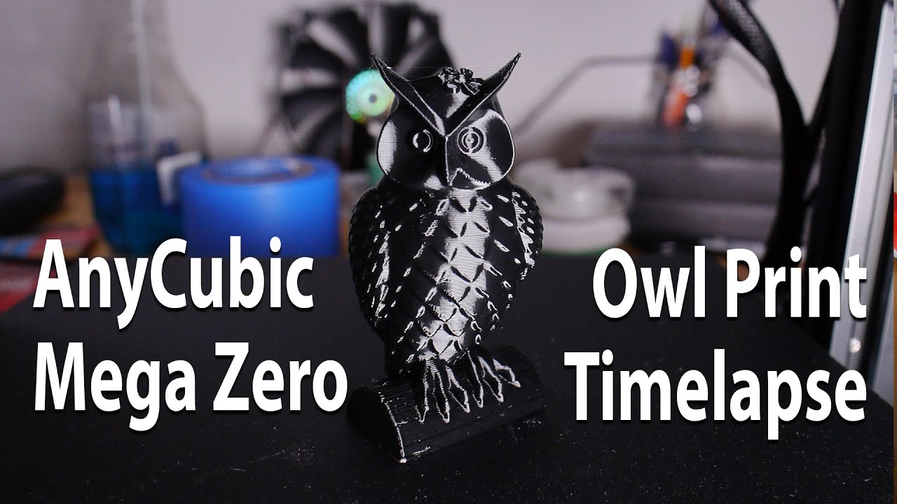 Owl Timelapse Anycubic Mega Zero - YouTube