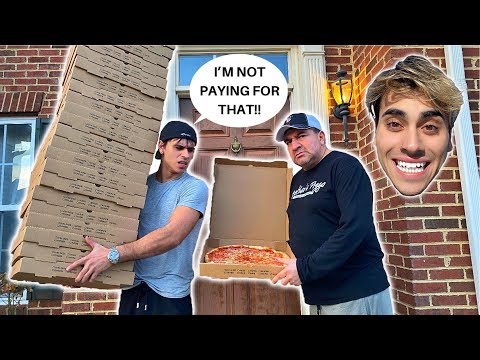 ORDERING 100 GIANT PIZZAS TO MY BROTHERS HOUSE! (cops almost called)