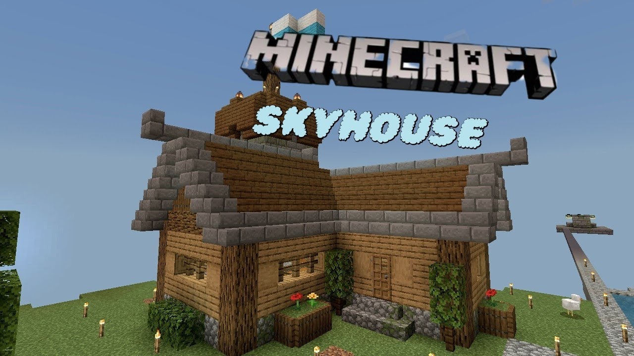 NAPRAVIO SAM KUĆU POLU DVORAC MINECRAFT SKYHOUSE PREŽLJAVANJE EP 8 ...