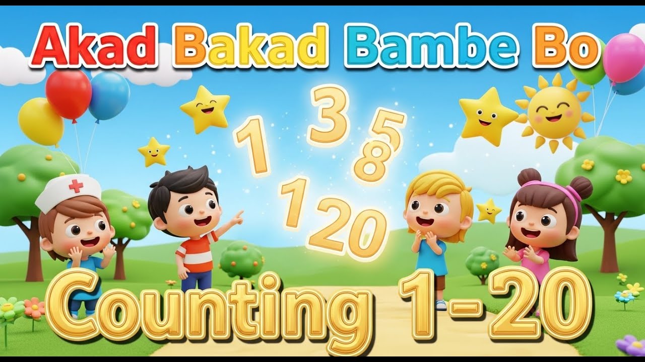 “Akad Bakad Bombe Bo|Counting1 to 20 |Hindi Nursery Rhyme|Kids Cartoon ...