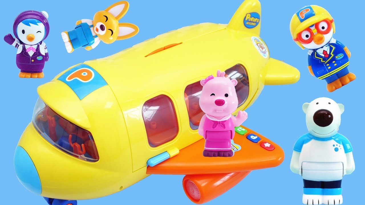 小企鵝PORORO的音樂飛機玩具 - YouTube