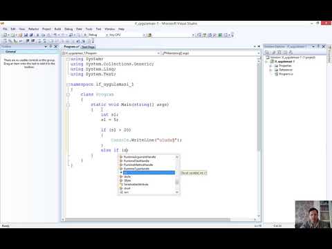 c# Dersler |Programlama Temelleri | Kolay İf Uygulaması , if else uygulaması