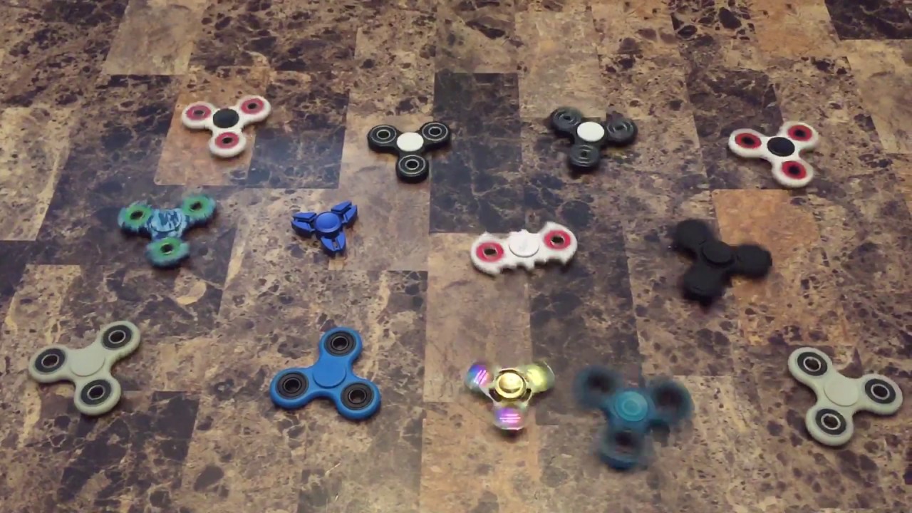 BEST FIDGET SPINNER TEST VIDEO MULTIPLE SPINNERS FASTEST SPINNING LARGE ...