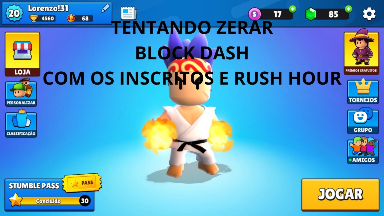 TENTANDO ZERAR BLOCK DASH E RUSH HOUR - YouTube