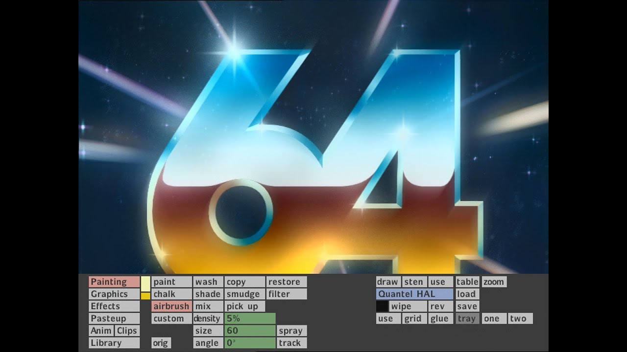 »64« Logo Made On Quantel Paintbox / Hal - YouTube