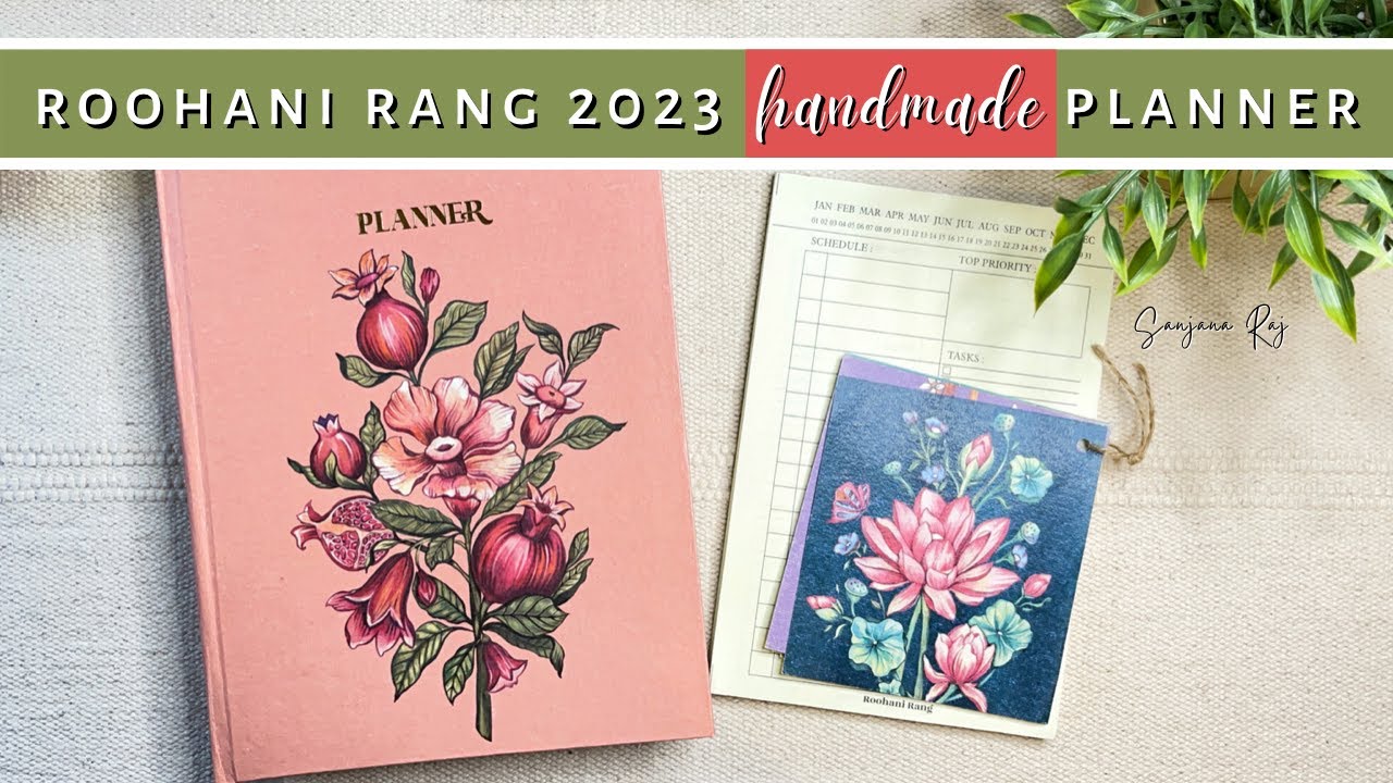 Roohani Rang Handmade Planner Review & Flip-Through | 2023 Planner India | Sanjana Raj - YouTube