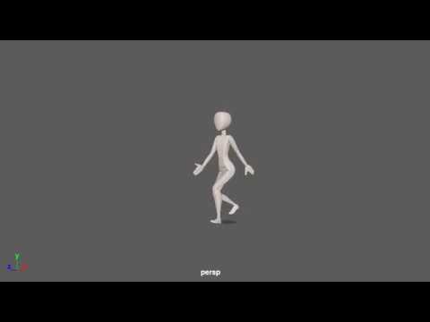 Standard walk cycle (progress) - YouTube