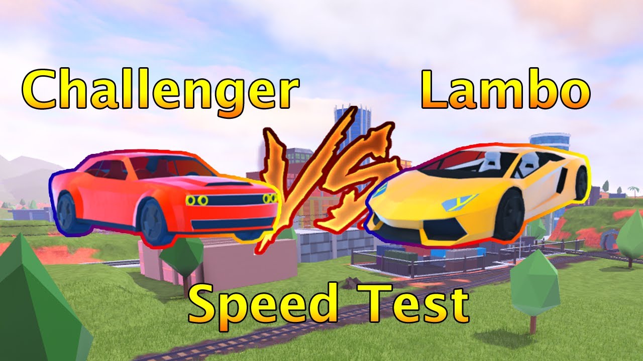 Roblox Jailbreak Lambo VS Challenger Speed Test - YouTube