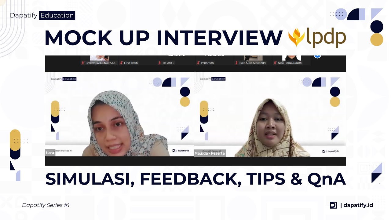 MOCK UP INTERVIEW 2 MENTEE LPDP TAHAP 1 2024 By Dapatify #12 - YouTube