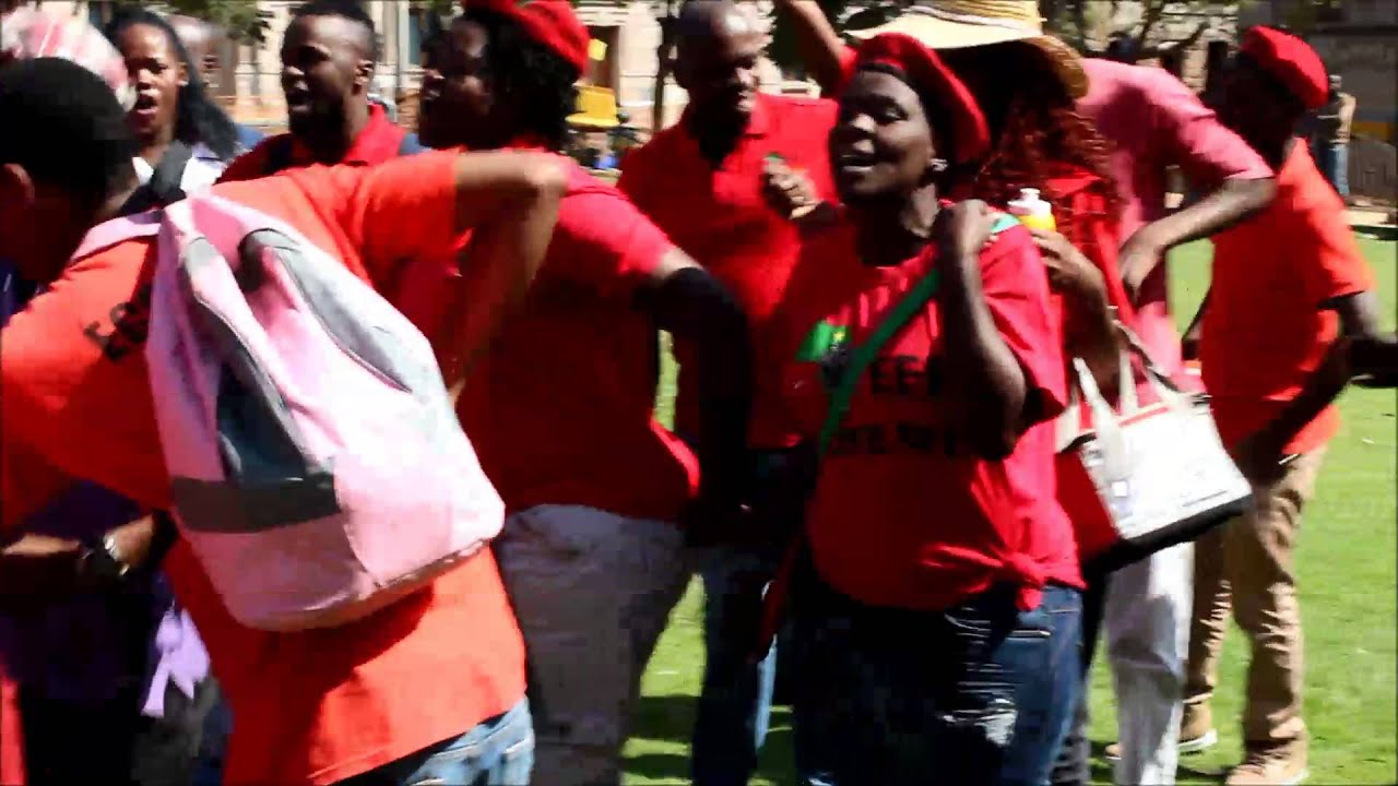 EFF members protest at Church Square. - YouTube
