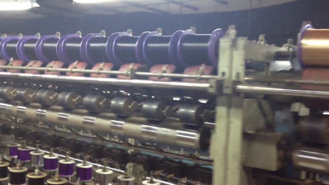 CMS Metallic Yarn Covering Machine YH 190 - YouTube