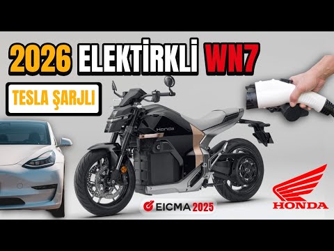Bu motosiklet Tesla'nın Şarj İstasyonu'nunda Şarj Edilebilir ! Honda WN7