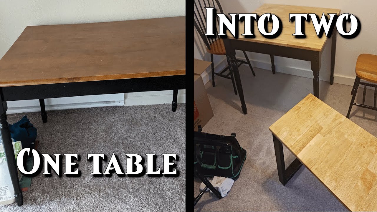 DIY TABLE ALTERATION, Didn't spend a cent ( ...if you don't count spray ...